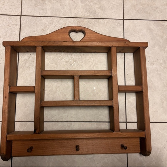 Wall Decor | Heart Cutout Wooden Wall Shelf | Poshmark